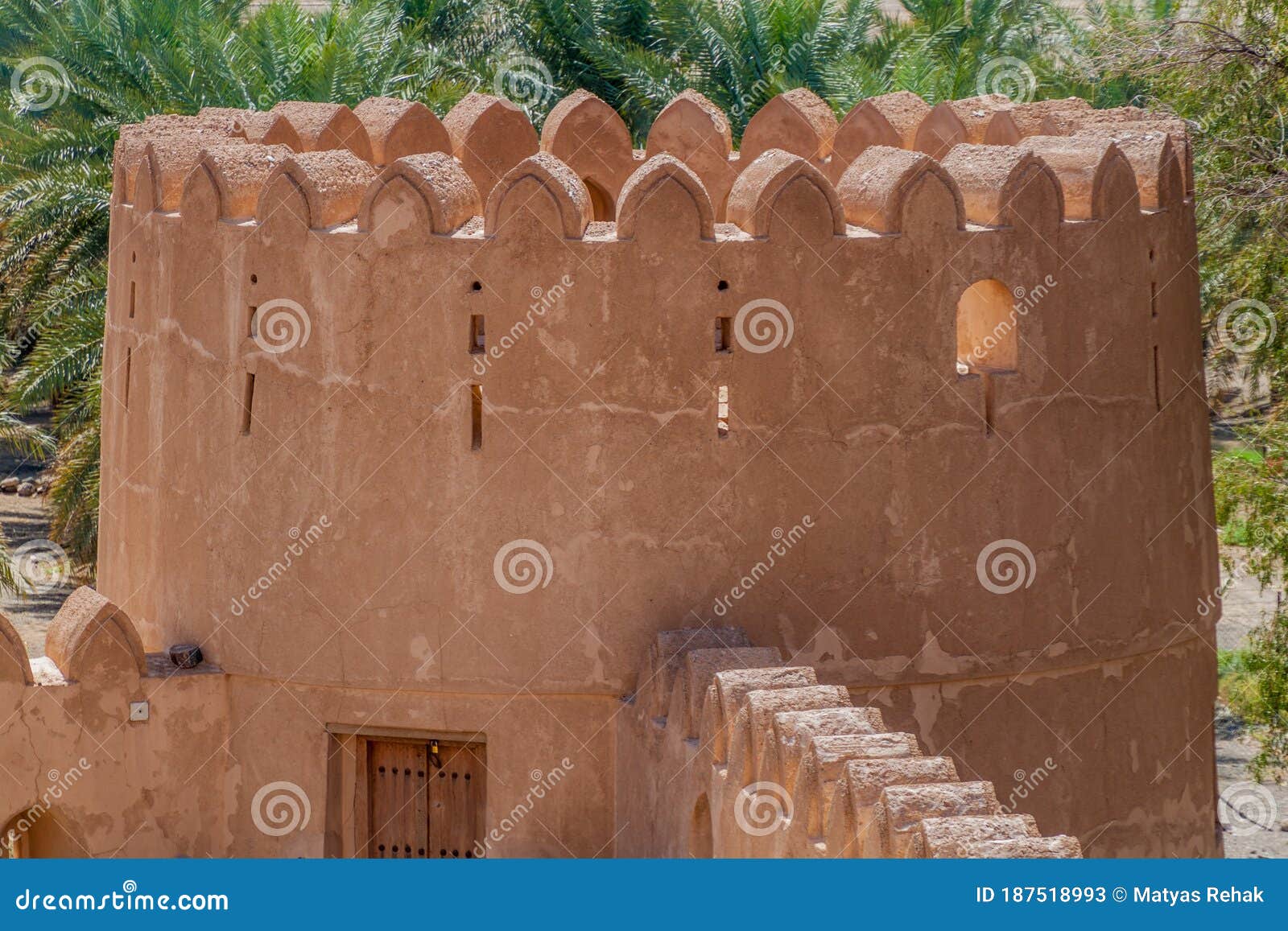 Tower of the Jabrin Castle, Om Stock Image - Image of mountain, islam ...