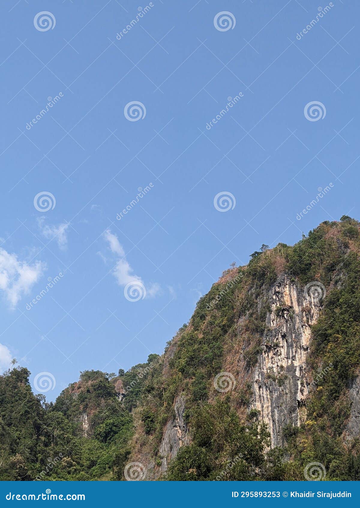 Tower Karst Type Mountains with Blue Sky Background Stock Image - Image ...