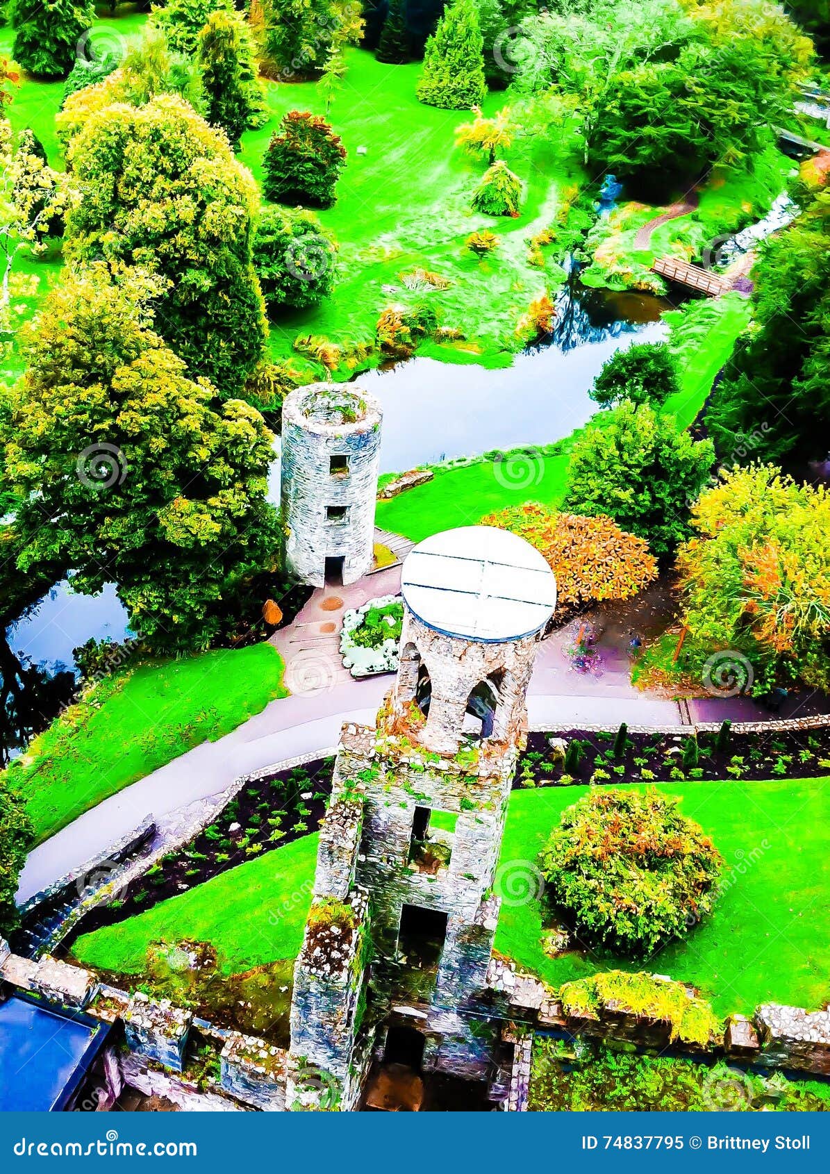 The tower stock image. Image of ireland, green, castle - 74837795