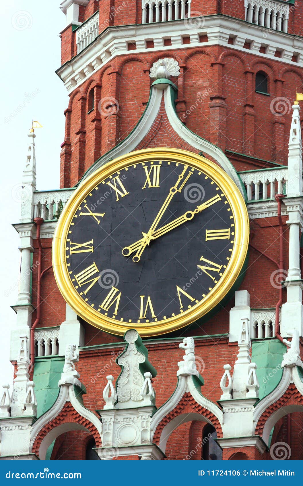 TOWER of KREMLIN stock photo. Image of noon, clocks, hands - 11724106