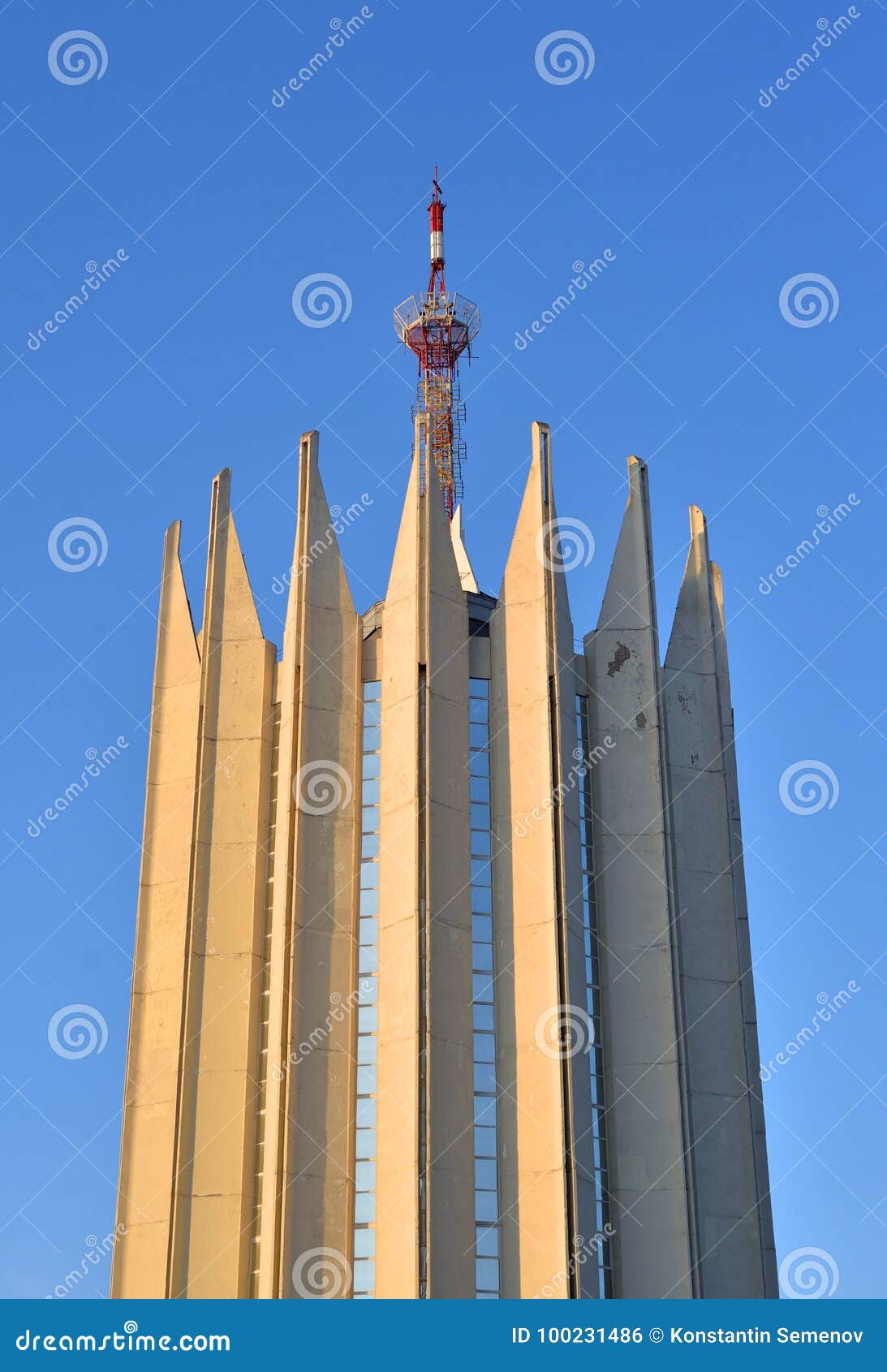 Tower-laboratory in the Style of Modernism. Stock Photo - Image of ...