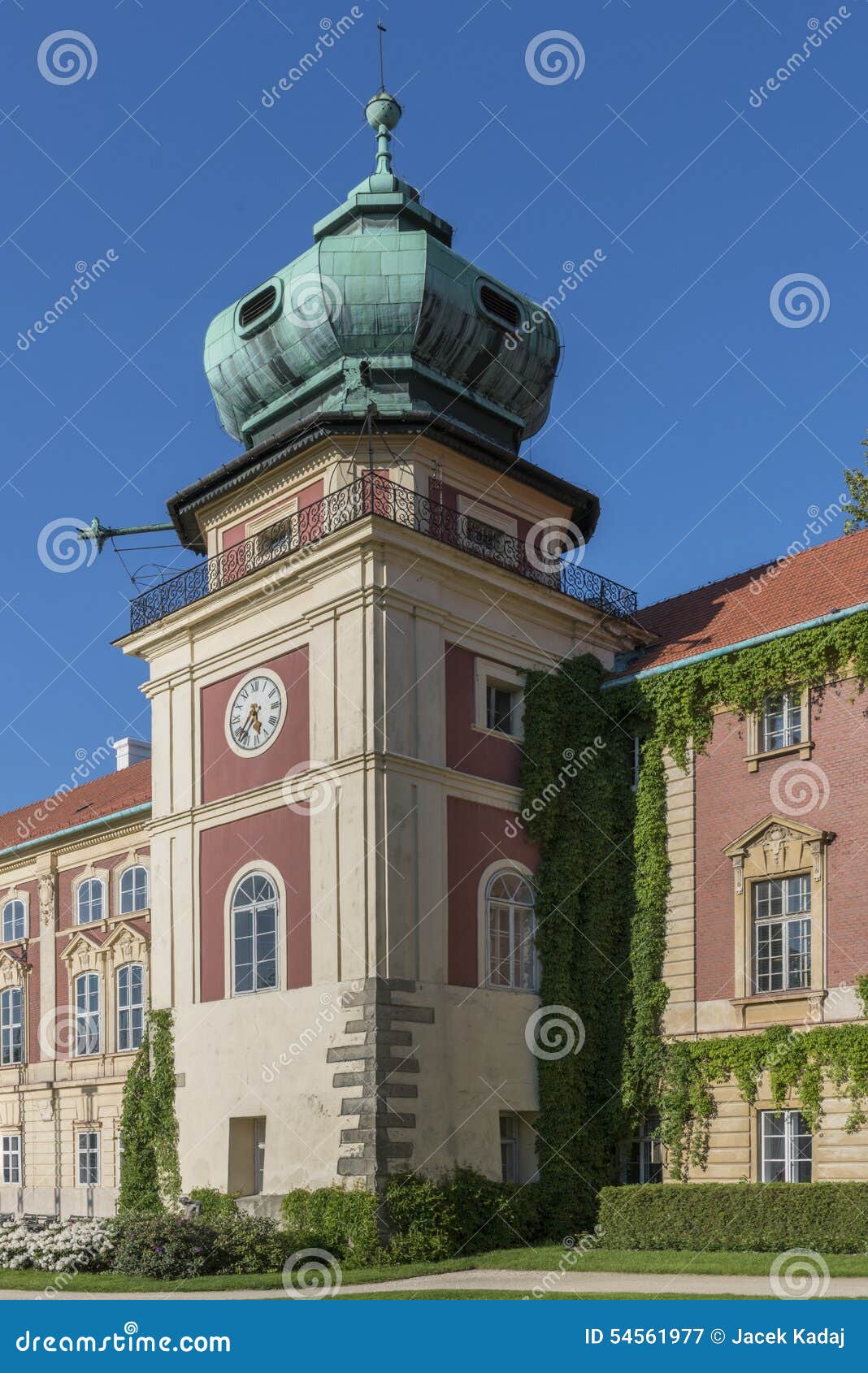 Tower of Lancut Castle , Poland Stock Image - Image of green, history ...