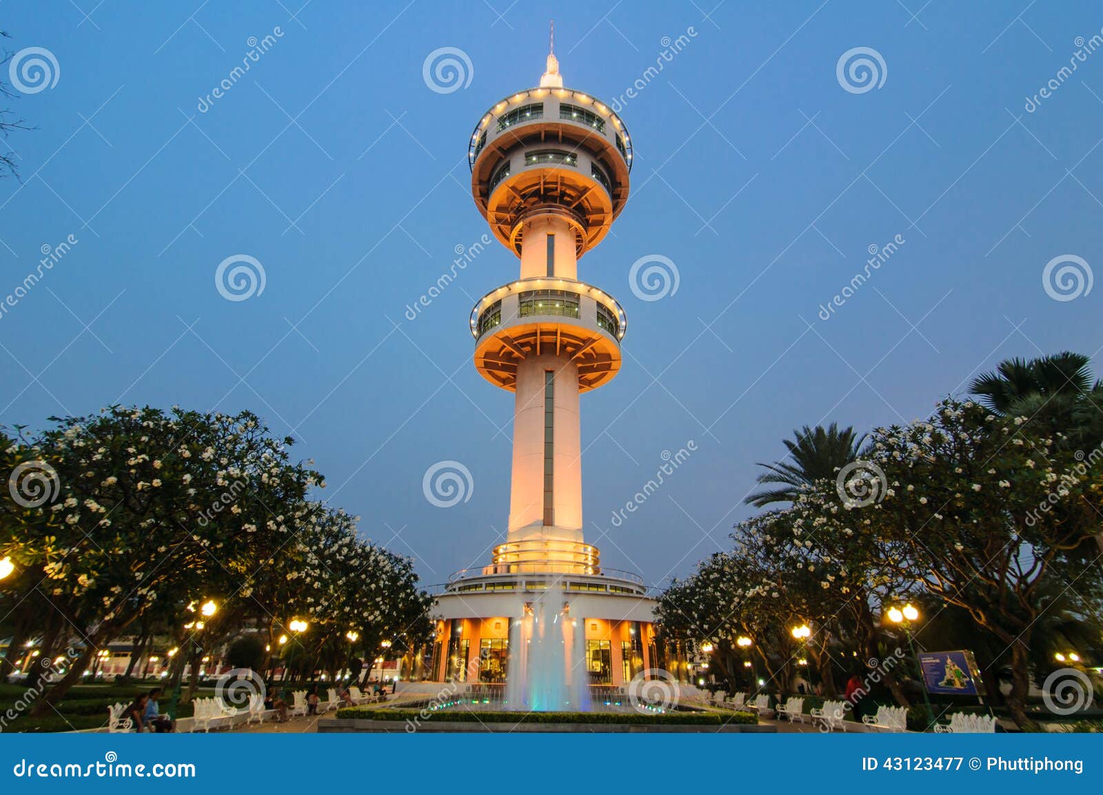 Tower Landmark of Suphanburi. Stock Image - Image of tower, asia: 43123477