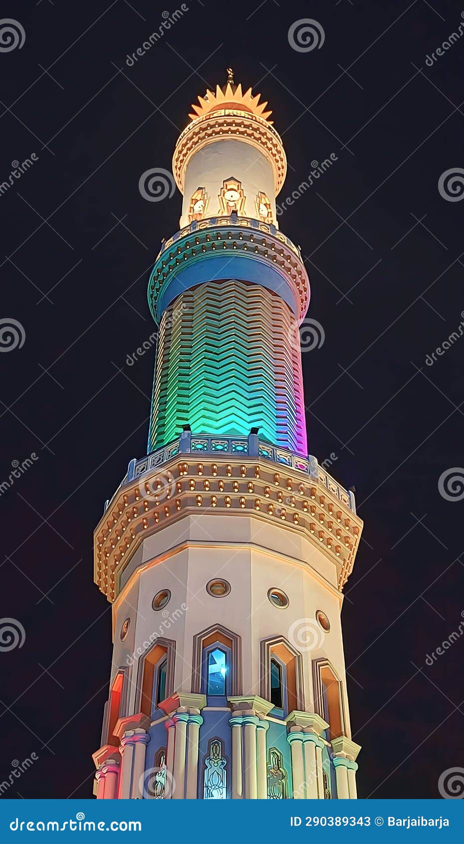 Tower with Light Colors and Beautiful Shapes Stock Image - Image of ...