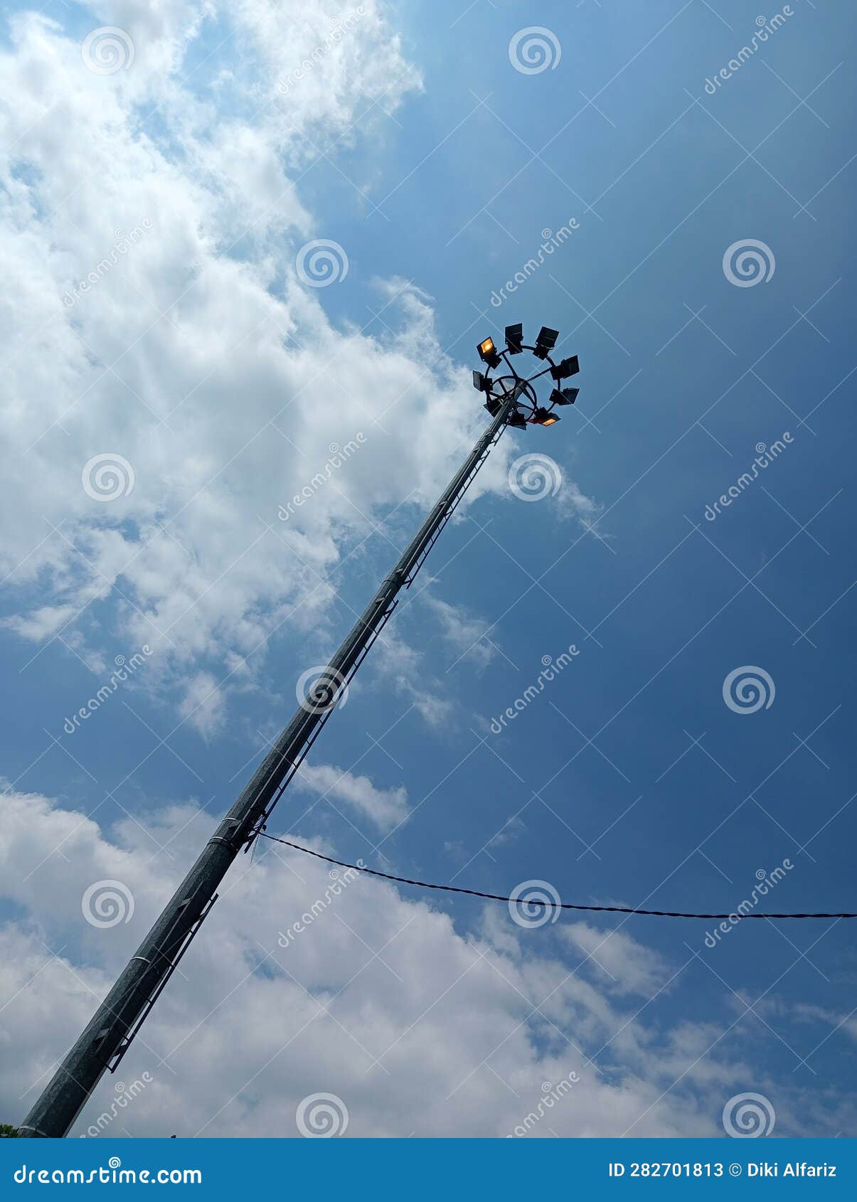 Tower of Lights Soaring Up into the Sky Stock Image - Image of outdoor ...