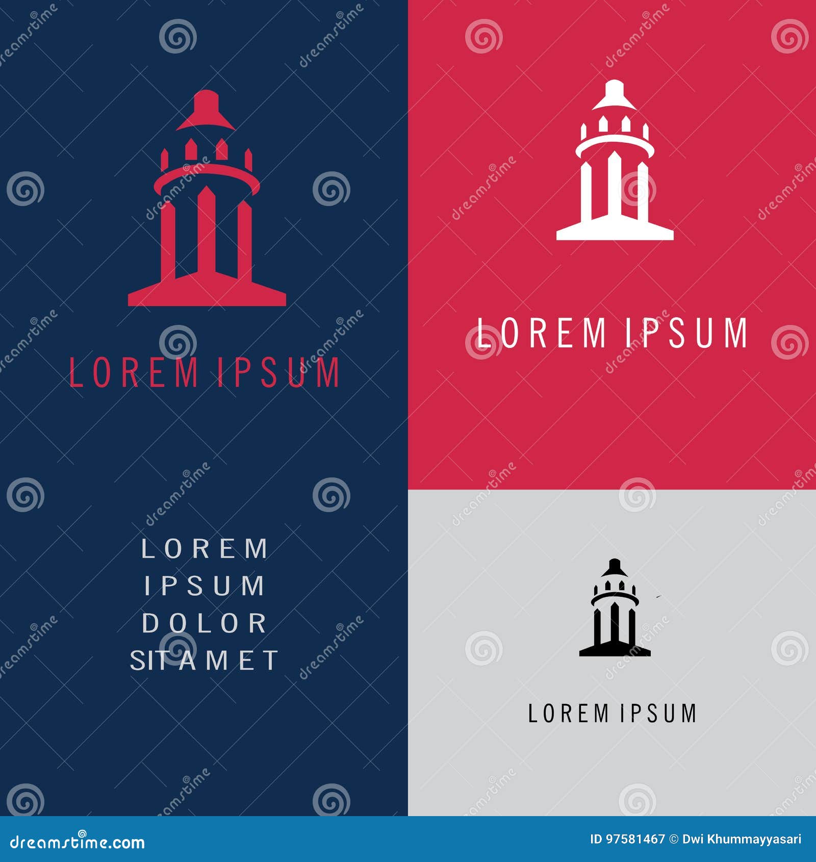 Tower logo vector stock vector. Illustration of element - 97581467