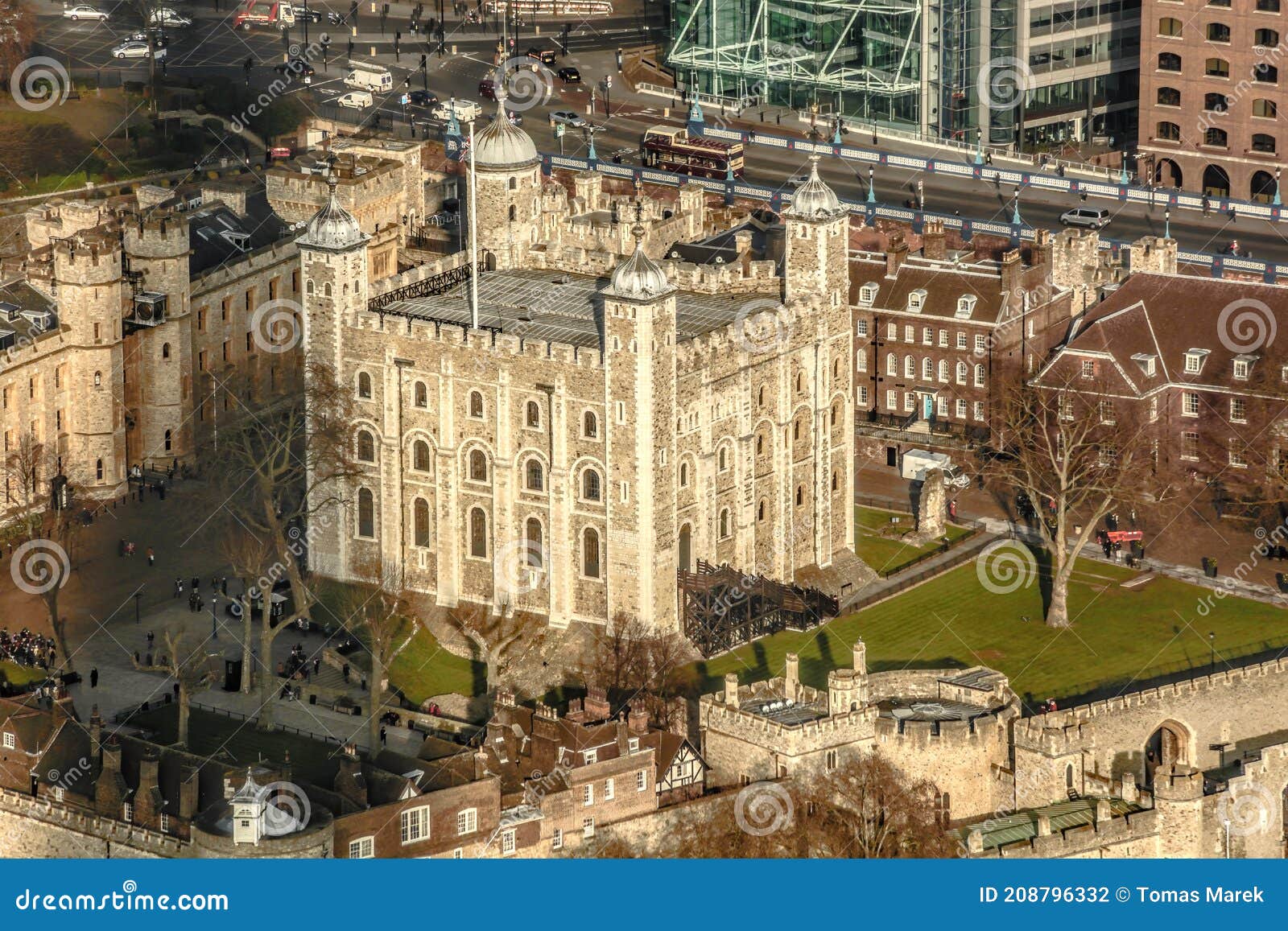 Tower of London Aerial View Tower Hill London Stock Photo - Image of ...