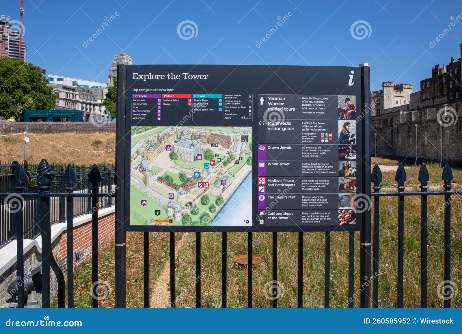 The Tower of London Plan Map Editorial Photography - Image of display ...