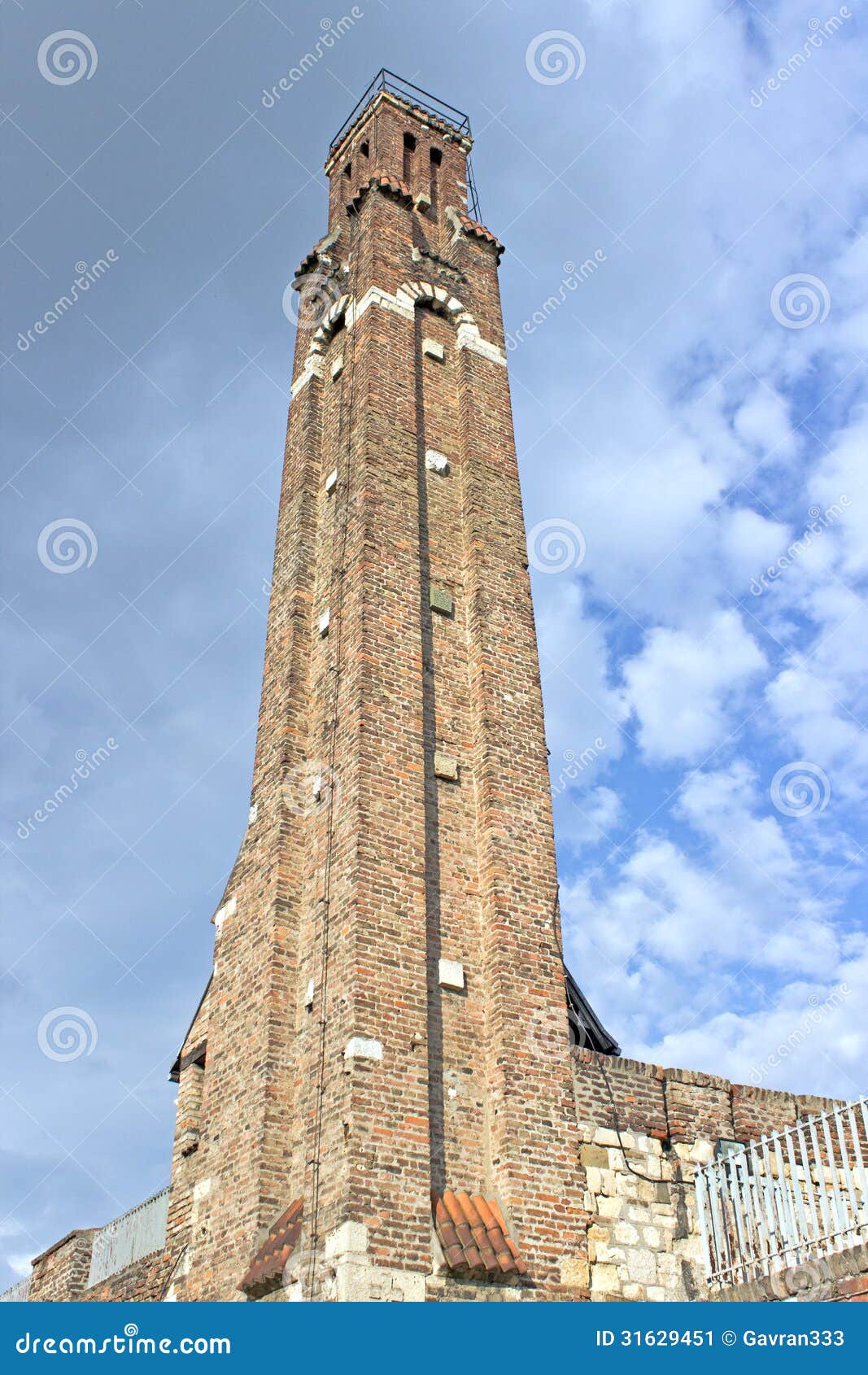 Tower made of bricks stock image. Image of built, protection - 31629451
