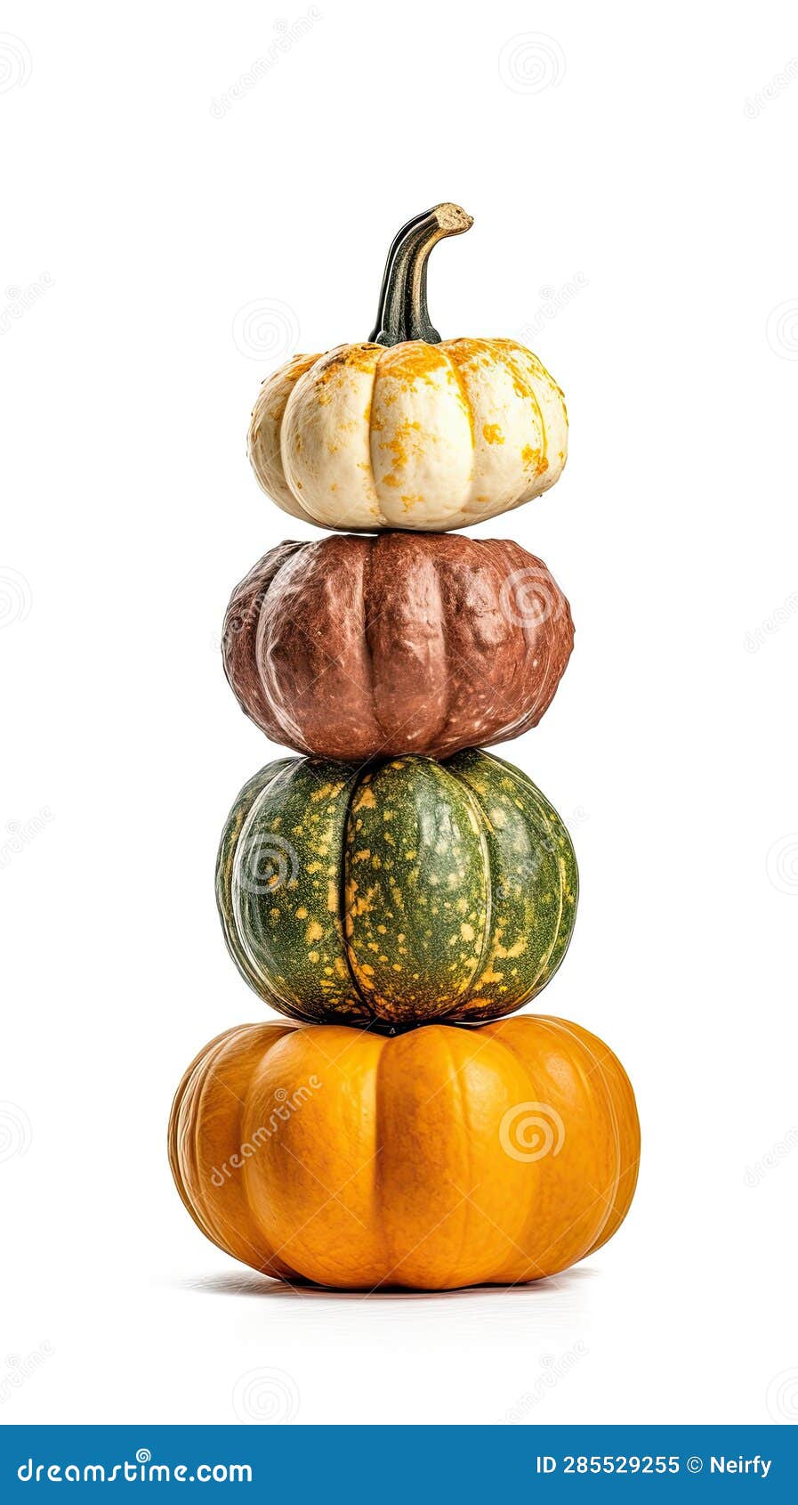 Tower Made of Decorative Pumpkins Stock Illustration - Illustration of ...