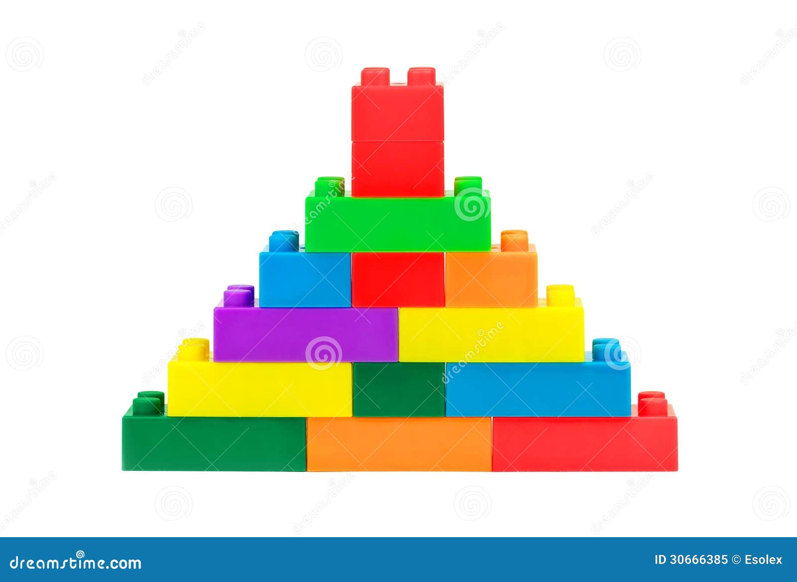 Tower Made from Plastic Colorful Toy Blocks Stock Image - Image of ...