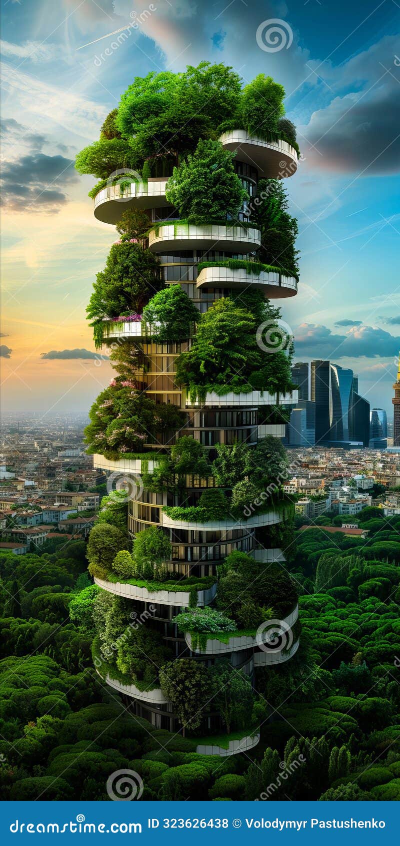 A Tower Made of Trees and Plants Stock Photo - Image of plants ...
