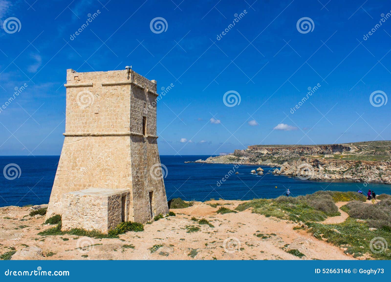 Tower in Malta stock photo. Image of fortress, ancient - 52663146