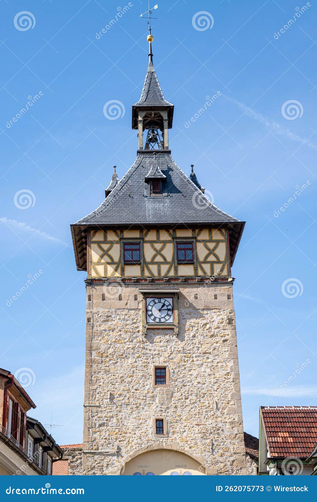 Tower of Marbach am Neckar, Germany Stock Image - Image of architecture ...
