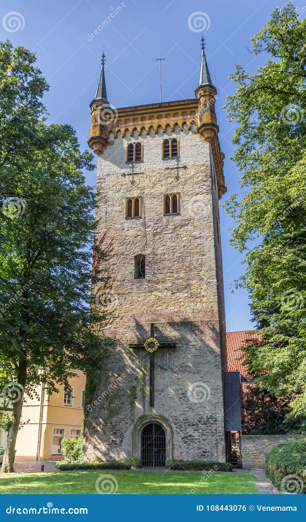 Tower of the Marien Church in Warendorf Stock Photo - Image of ...