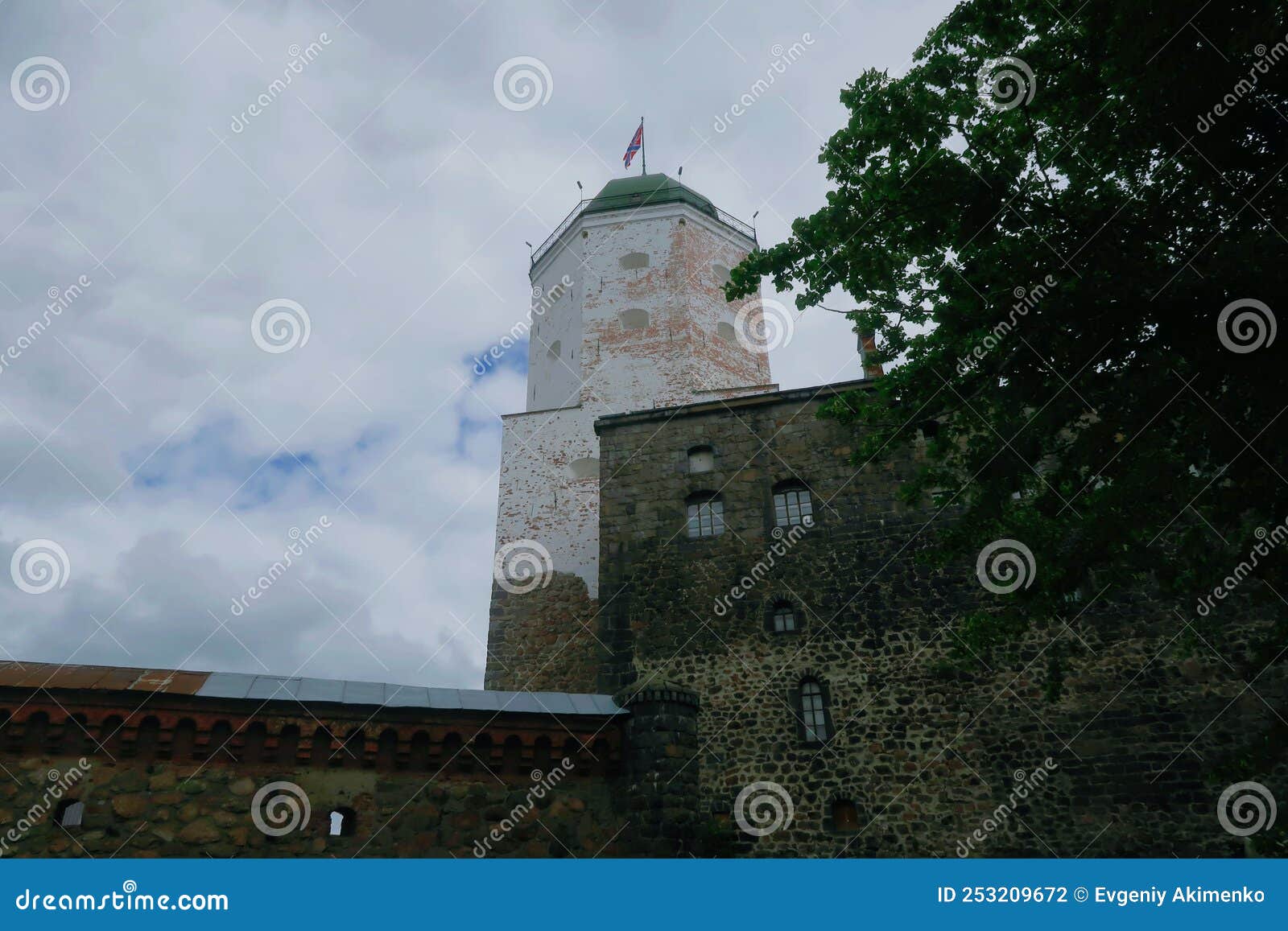 Tower in a medieval castle stock photo. Image of landmark - 253209672
