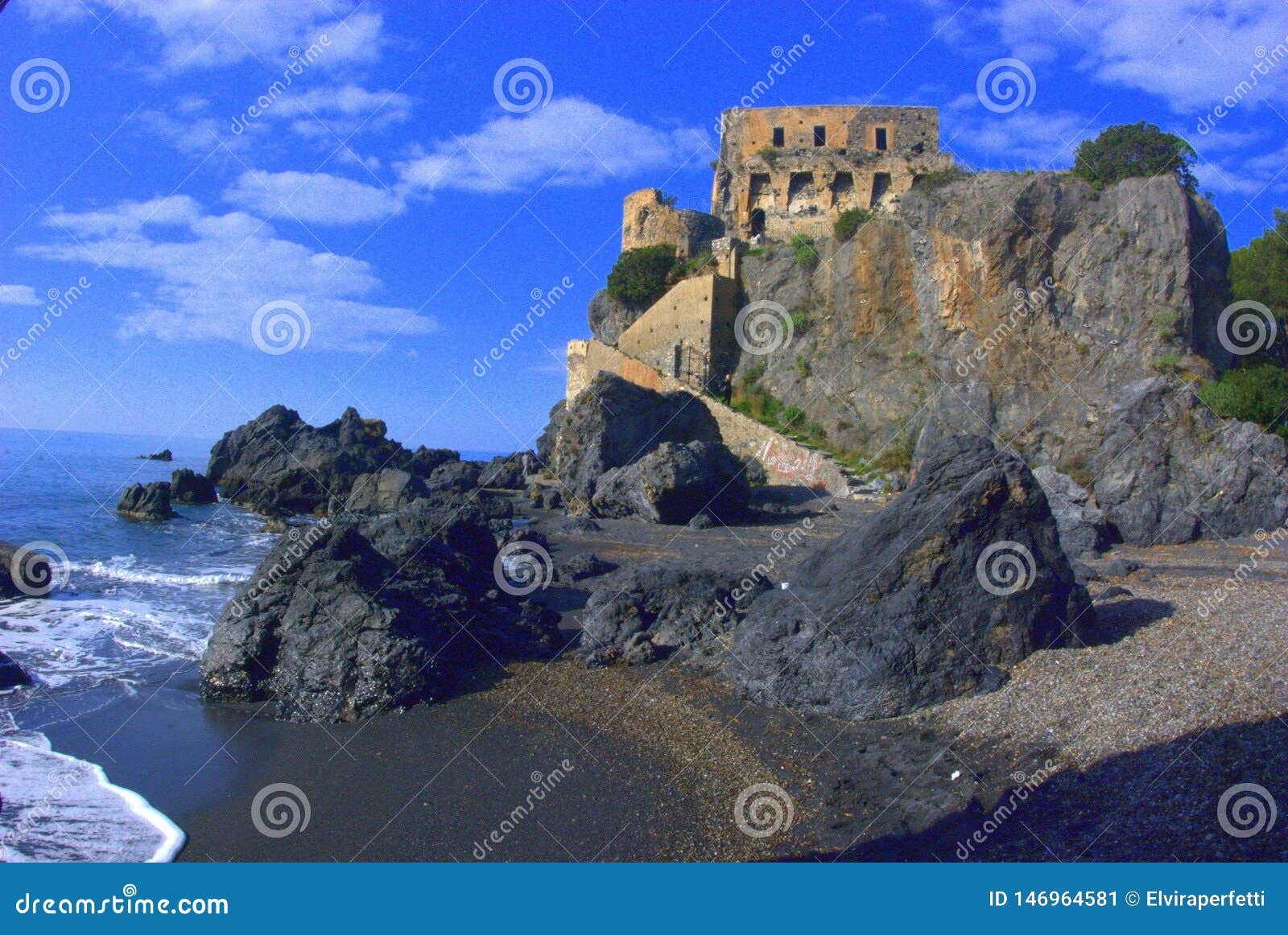 The Tower in the Middle of the Sea Stock Image - Image of middle, blue ...