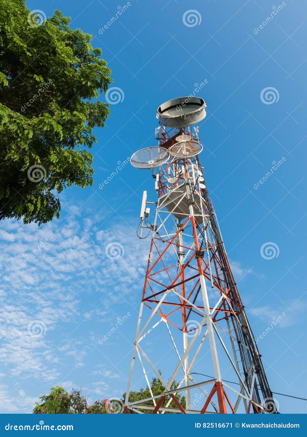 Tower Mobile Phone with Blue Sky Stock Image - Image of cell ...
