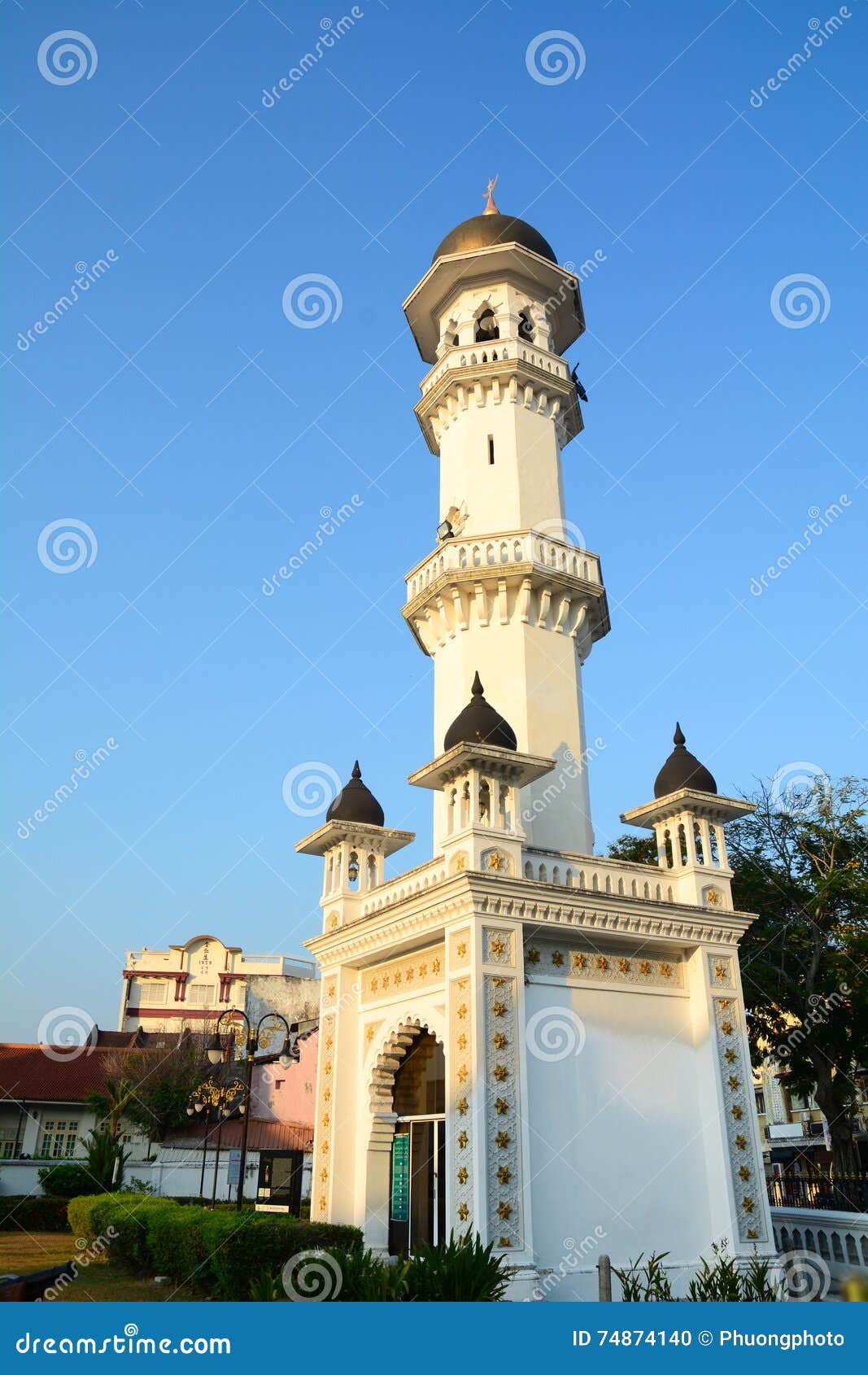 Tower of the Mosque in Penang, Malaysia Editorial Image - Image of ...