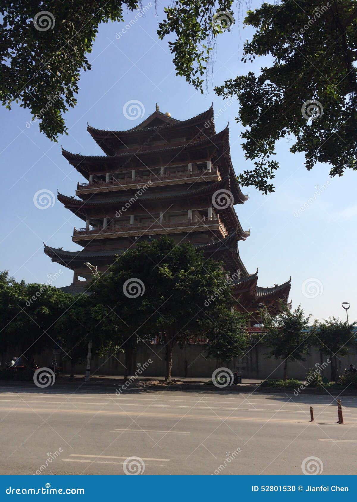The Tower of Nanning stock photo. Image of china, tree - 52801530