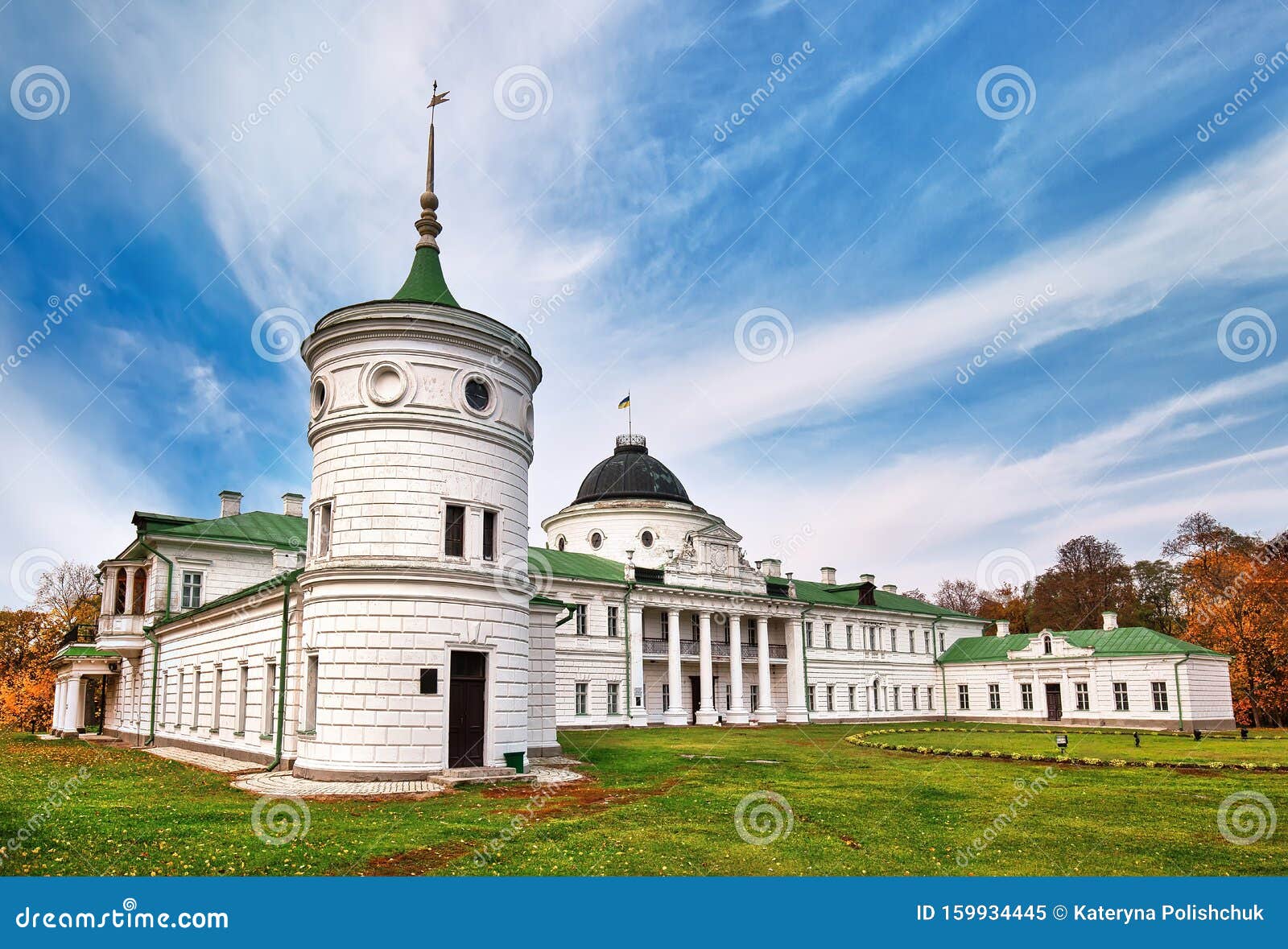 The Tower of Old Abandoned White Castle, Historic Heritage Background ...