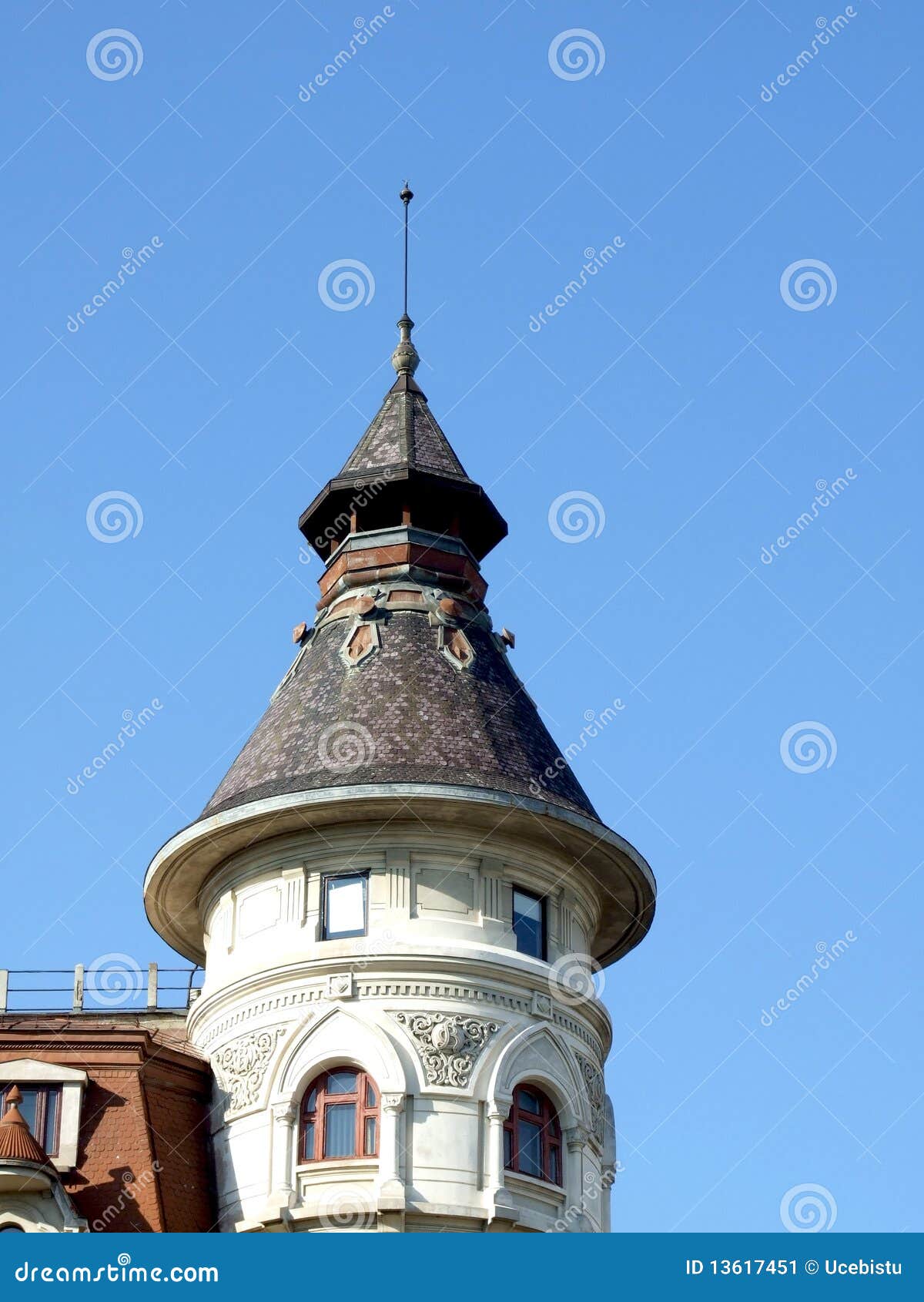 Tower from an old building stock image. Image of blue - 13617451