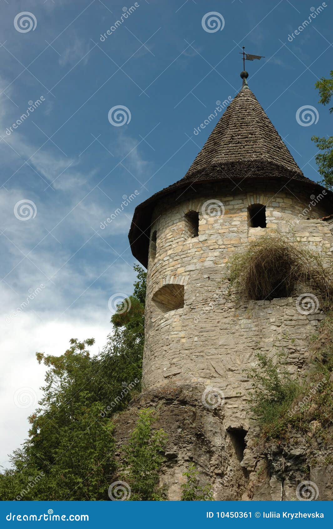 Tower of old castle stock image. Image of stronghold - 10450361