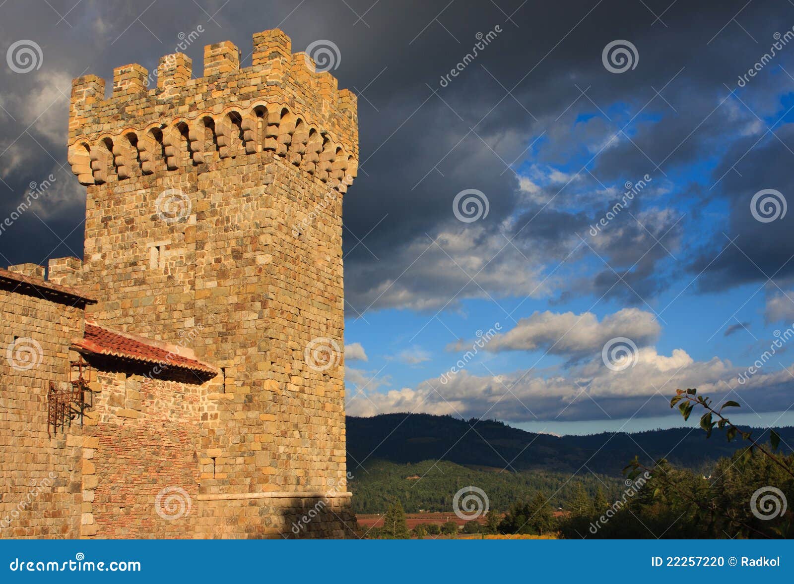 A tower of an old castle stock photo. Image of historic - 22257220