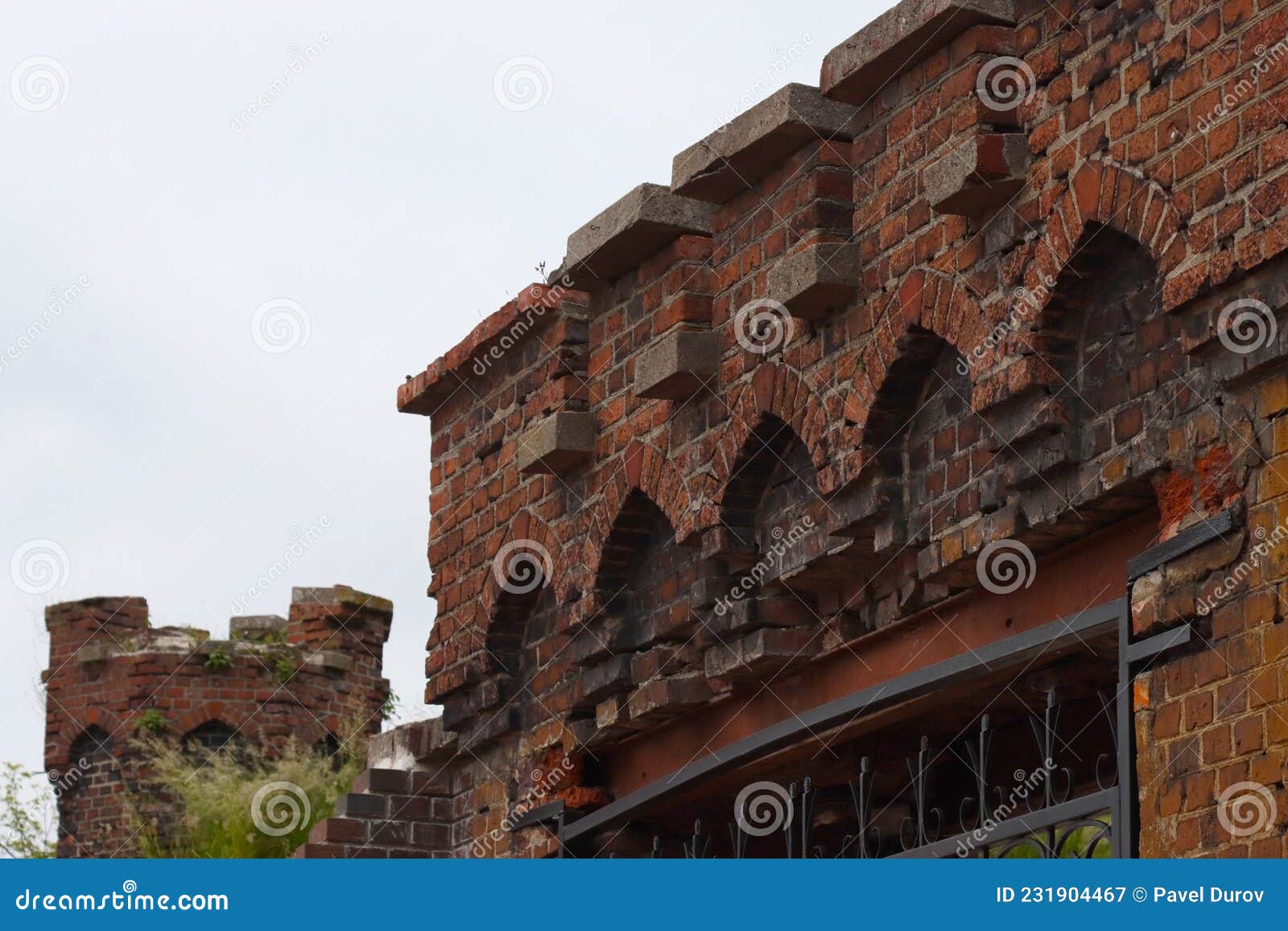 Tower of an Old German Fort Stock Image - Image of element, brick ...