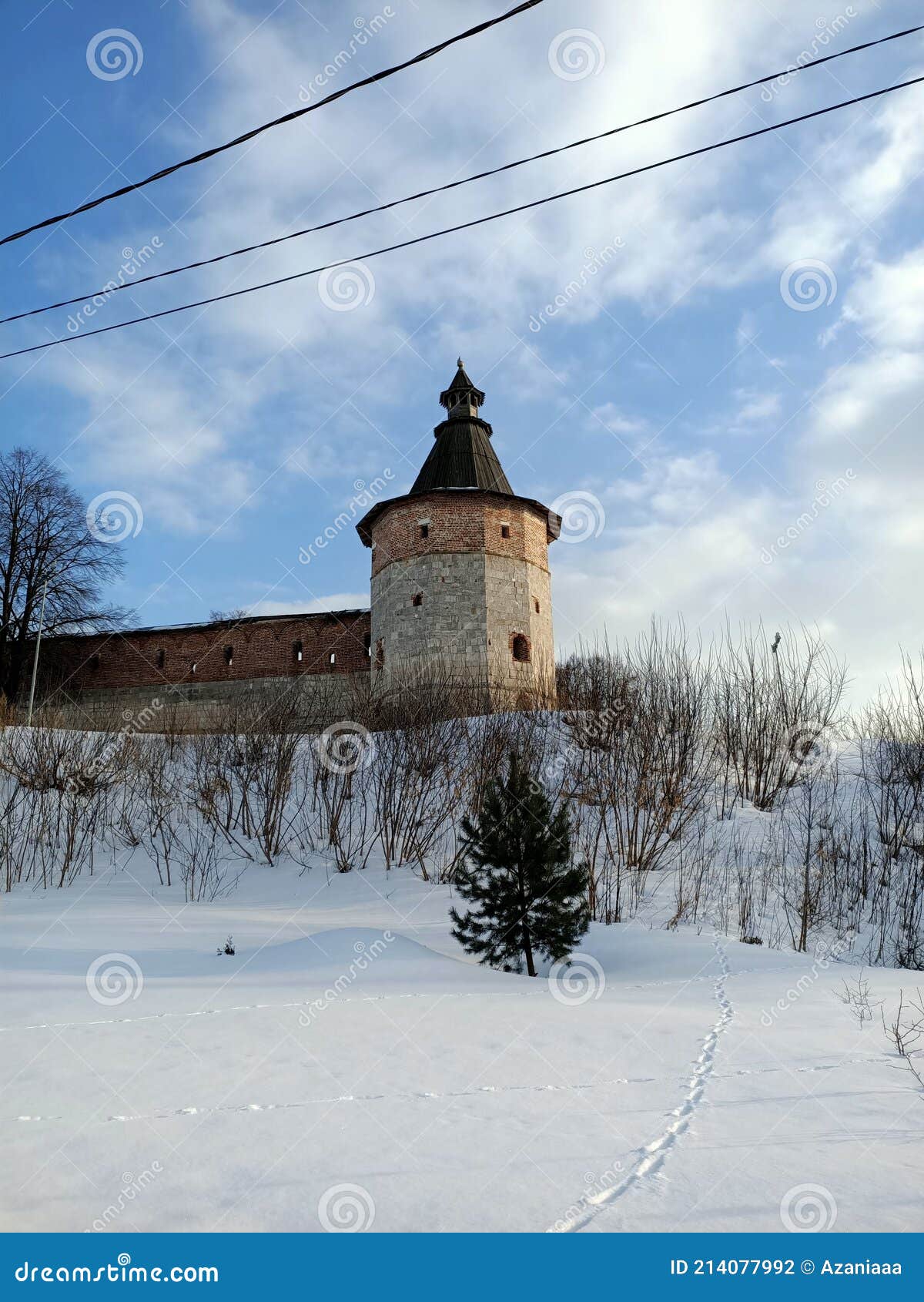 Tower of the Old Medieval Russian Kremlin in Zaraisk Stock Photo ...