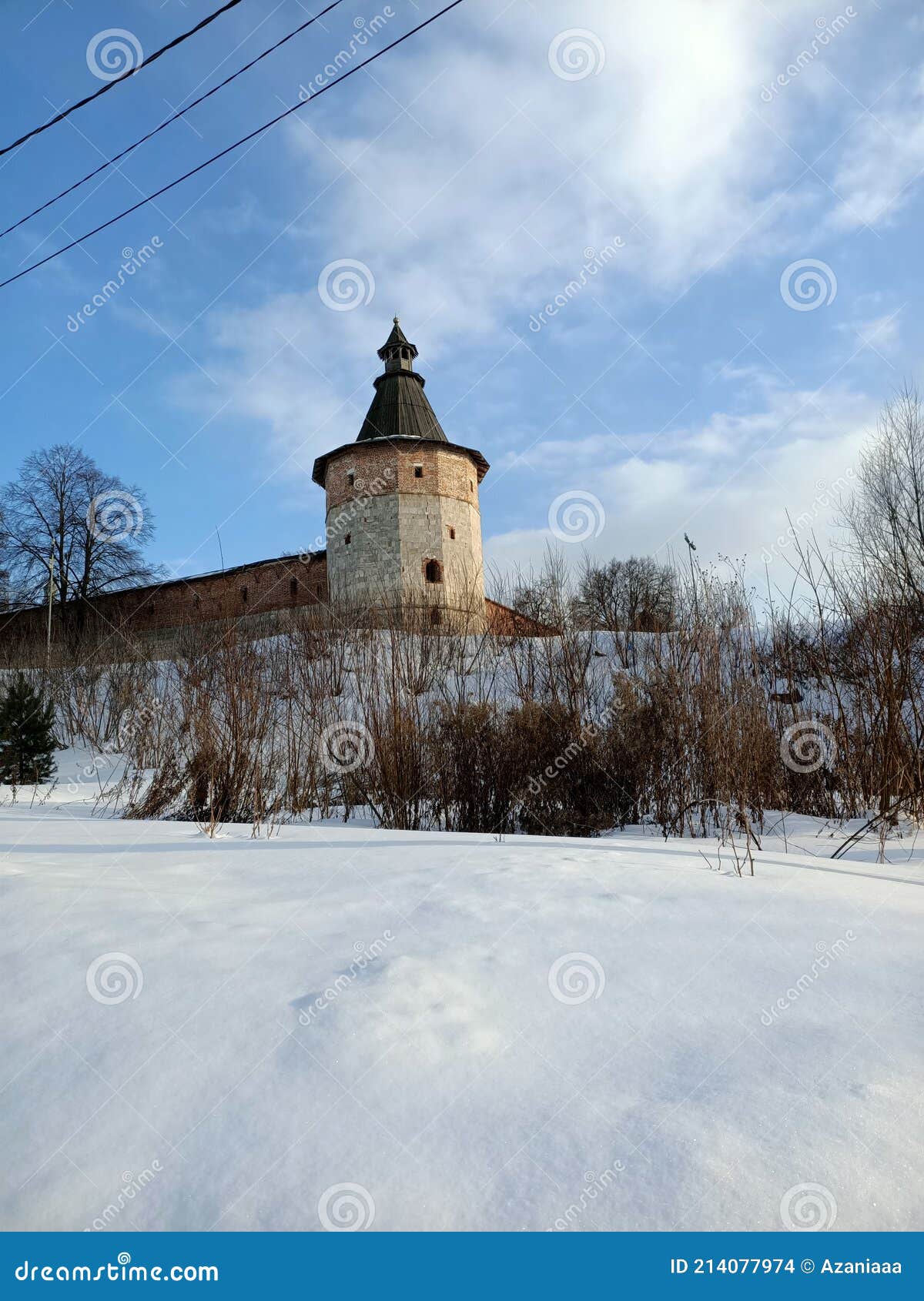 Tower of the Old Medieval Russian Kremlin in Zaraisk Stock Photo ...