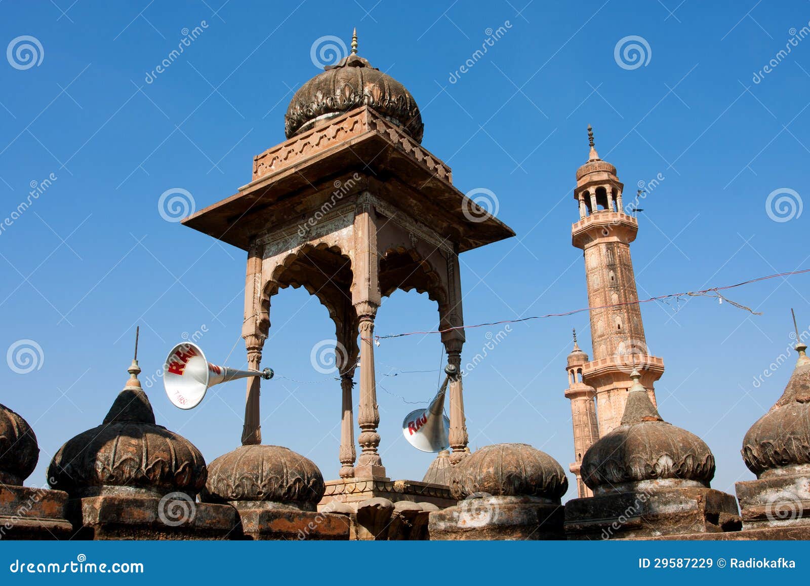 Tower with Old Megaphones on the Roof of Mosque Editorial Stock Image ...
