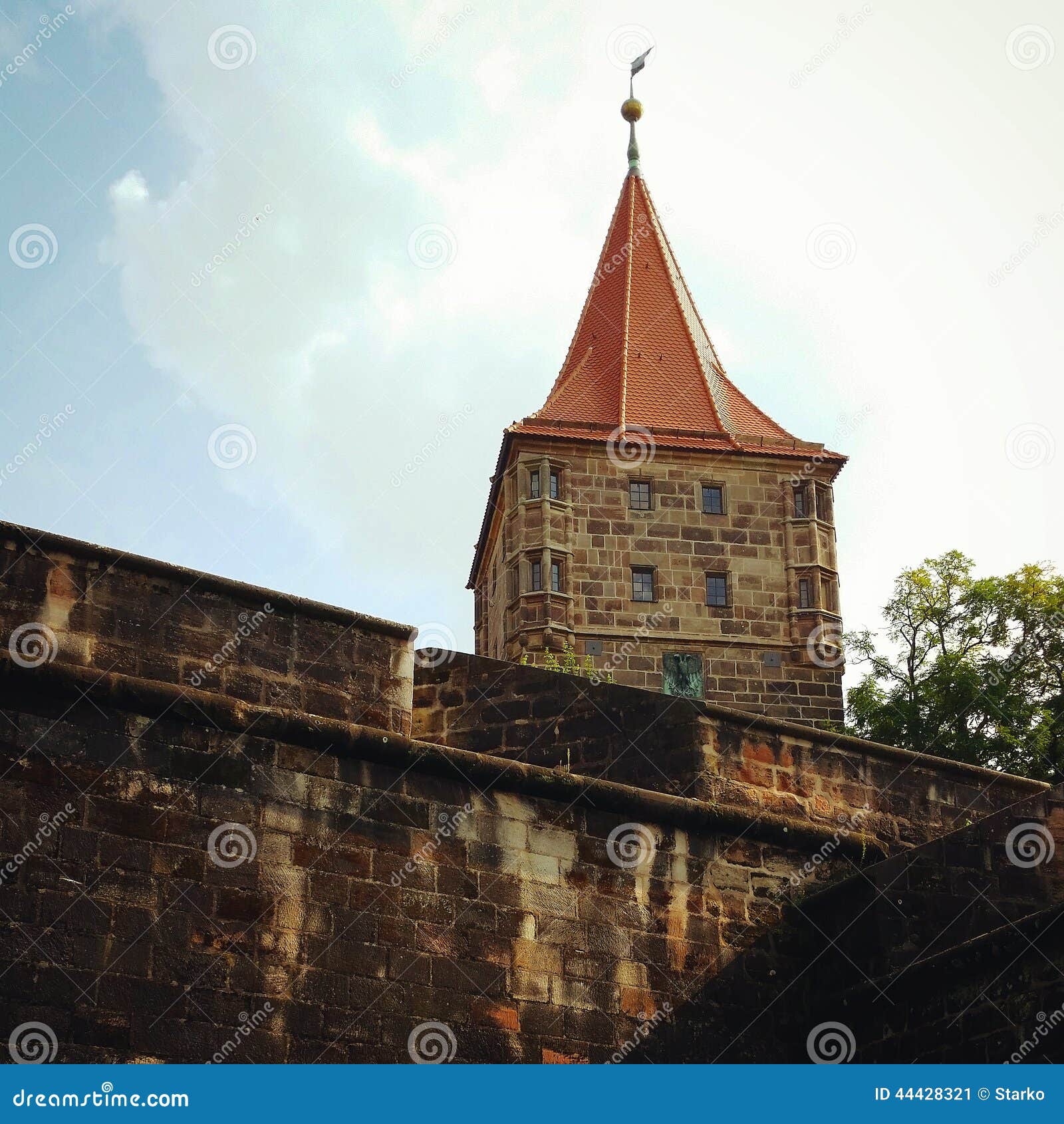 Tower stock image. Image of outside, roof, wall, tower - 44428321