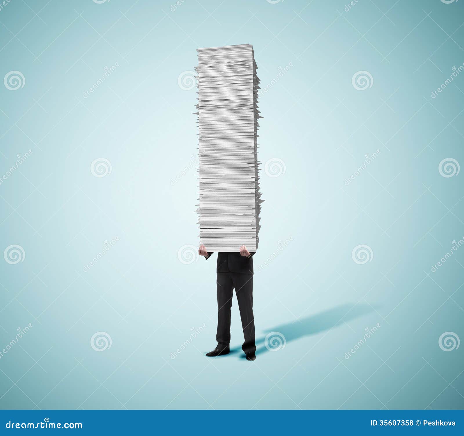 Tower of paper stock photo. Image of height, closeup - 35607358