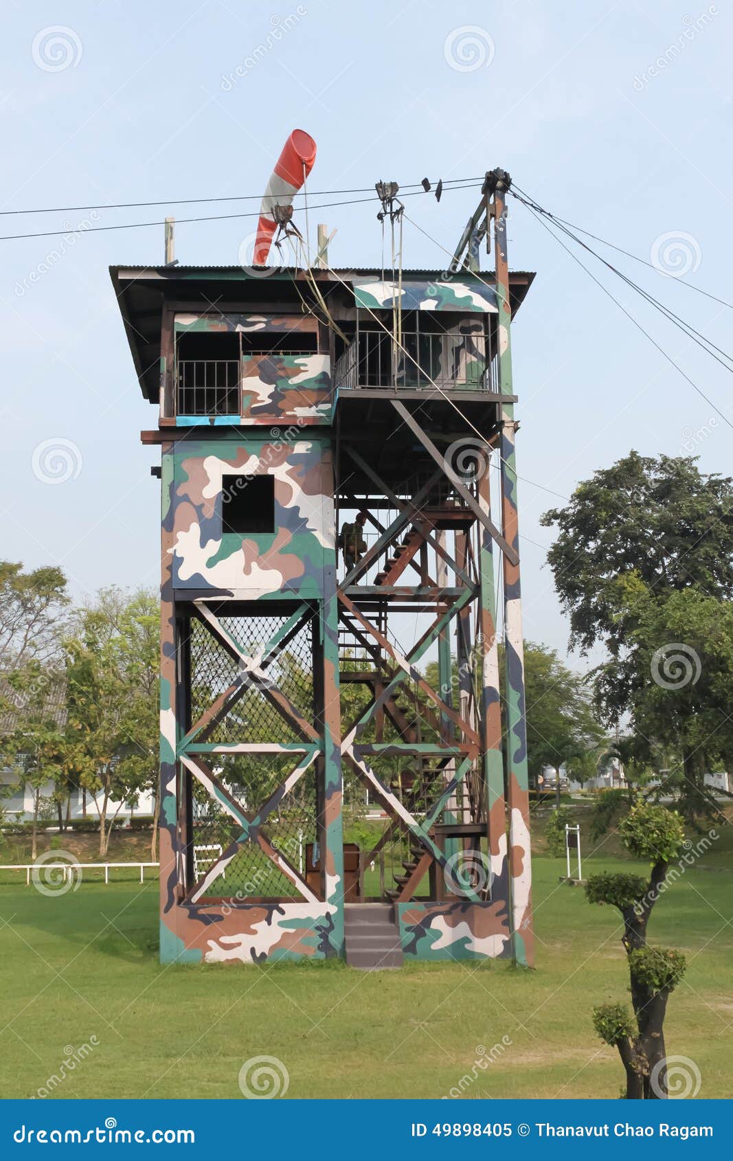 Tower for Parachute Training Stock Image - Image of landing, high: 49898405