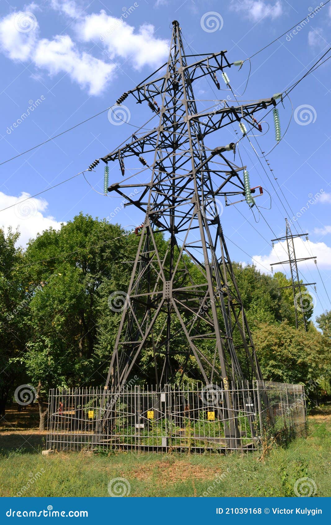 Tower Pole for Aerial Lines Stock Photo - Image of industrial, tower ...