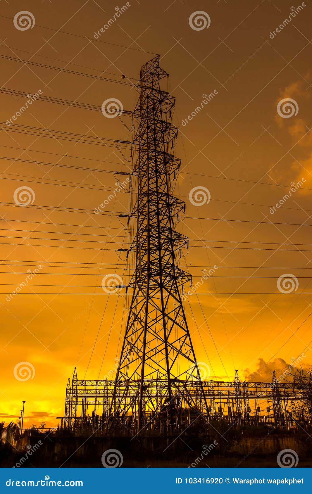 Tower power electronics stock photo. Image of line, electrical - 103416920