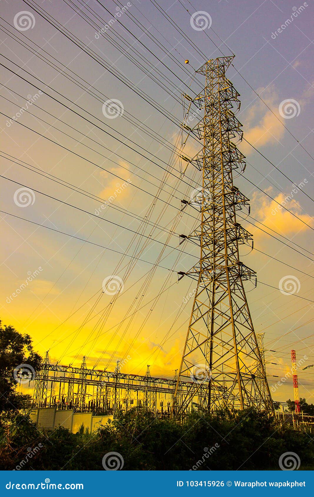 Tower power electronics stock photo. Image of construction - 103415926