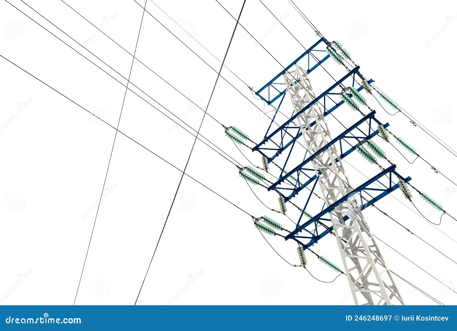 A tower with a power line stock image. Image of tower - 246248697