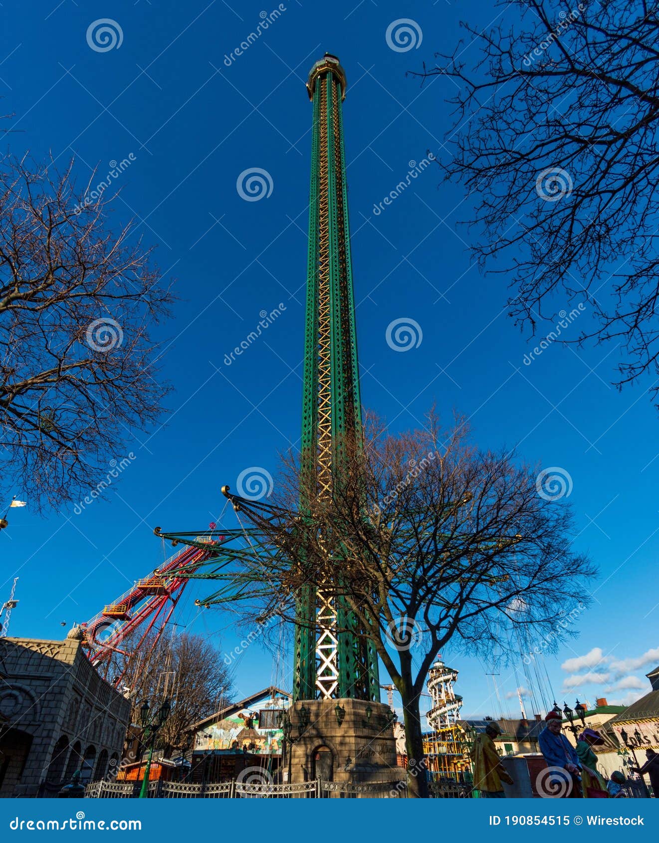 Tower in the Prater Theme Park in Vienna Editorial Image - Image of ...