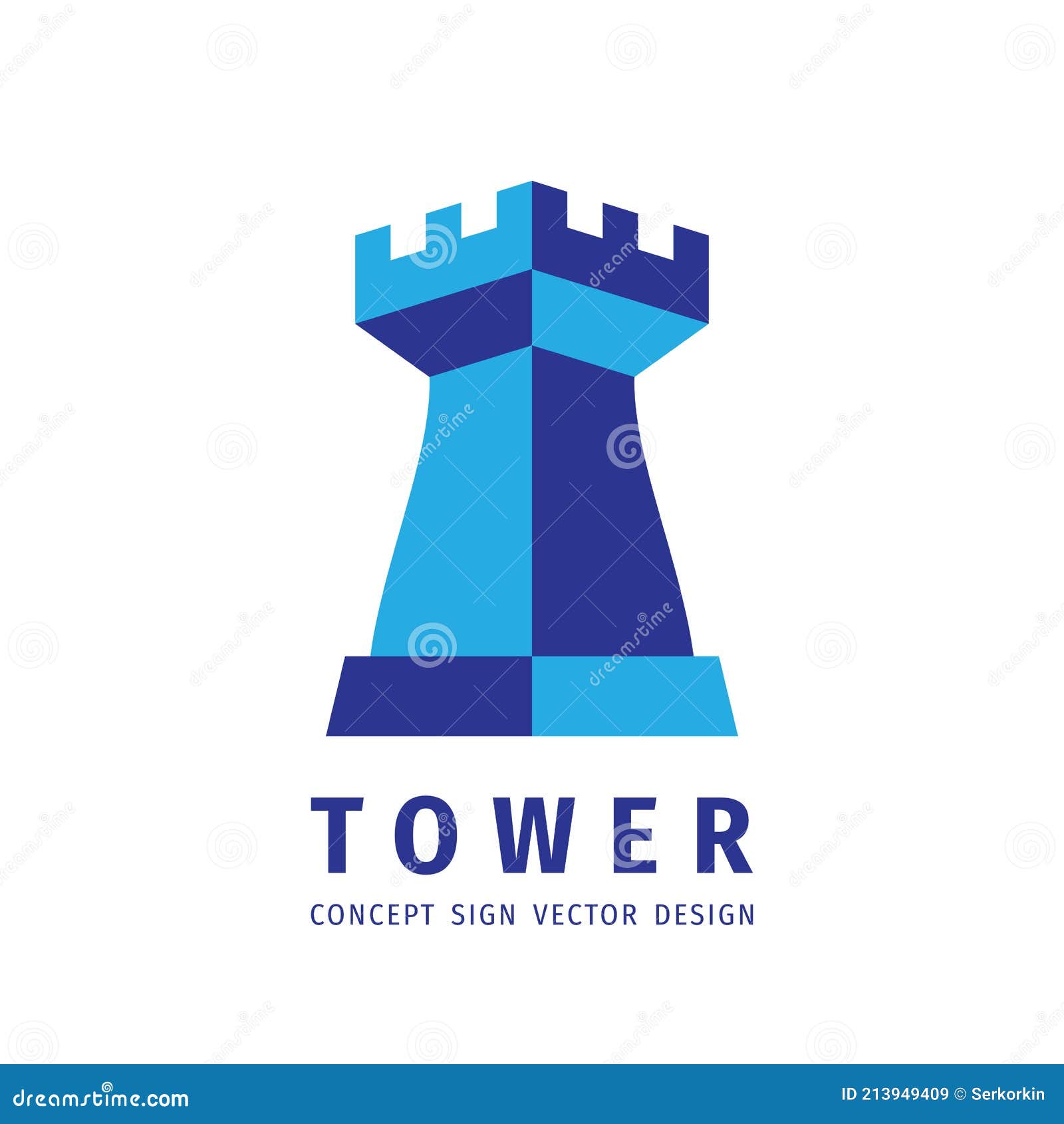 Tower Protection - Vector Logo Concept Illustration. Abstract Castle ...