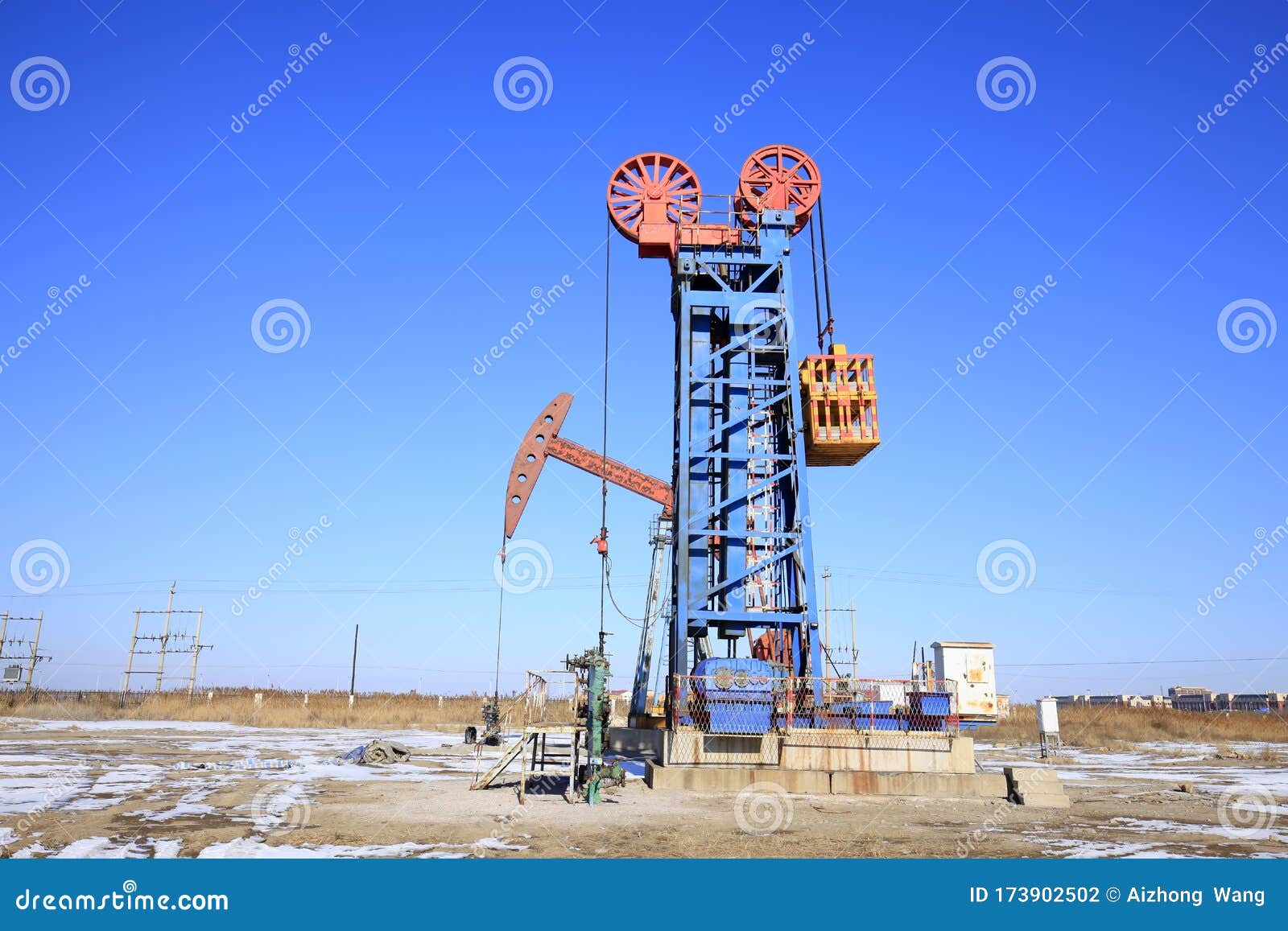 Tower pumping unit stock photo. Image of drilling, machine - 173902502