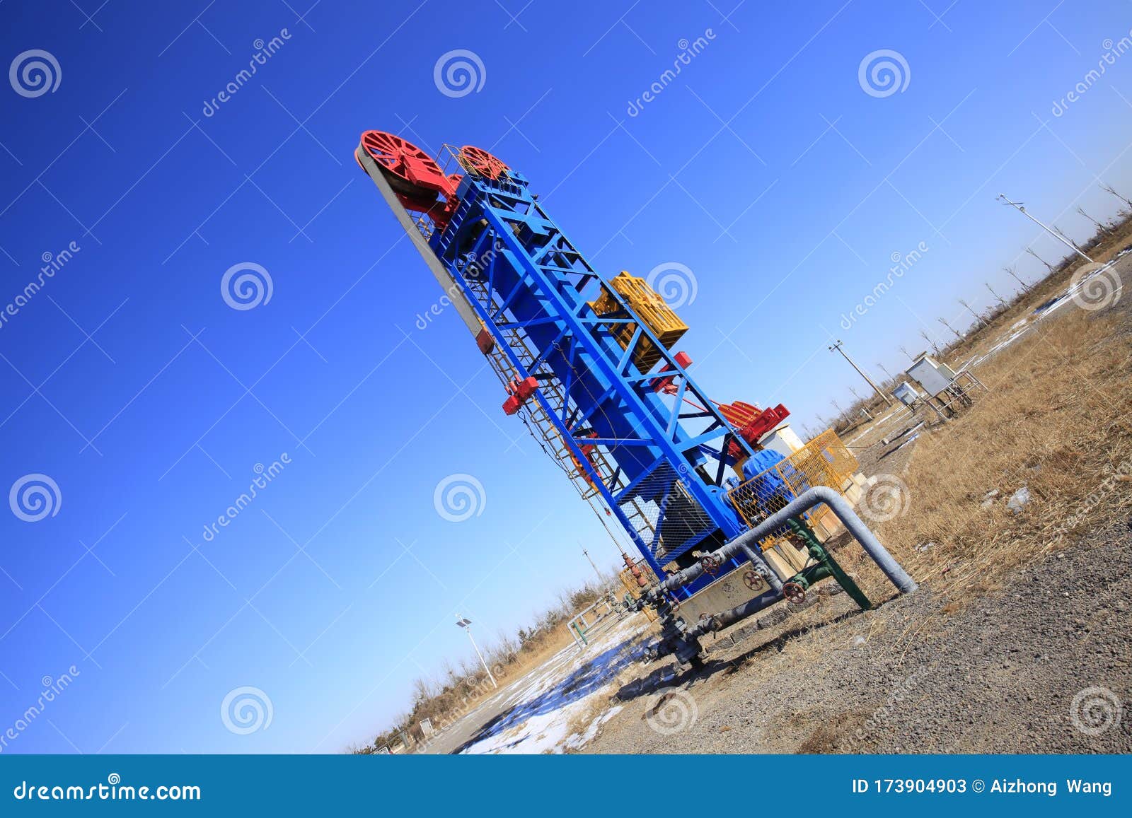 Tower pumping unit stock image. Image of economic, homework - 173904903