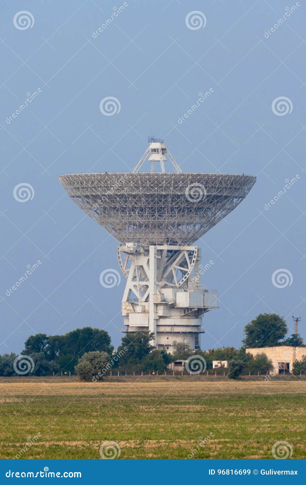 Tower with Radar Communication System Stock Image - Image of research ...