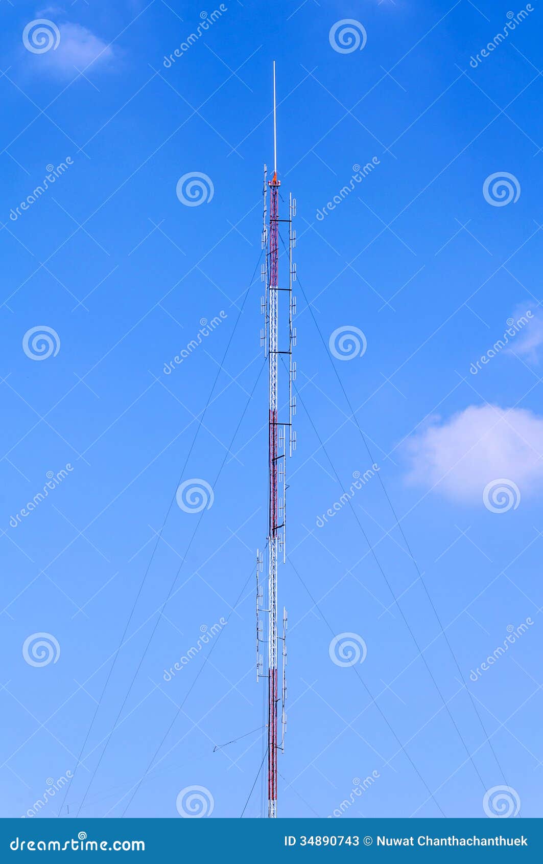 Tower for radio antenna stock image. Image of line, connection - 34890743