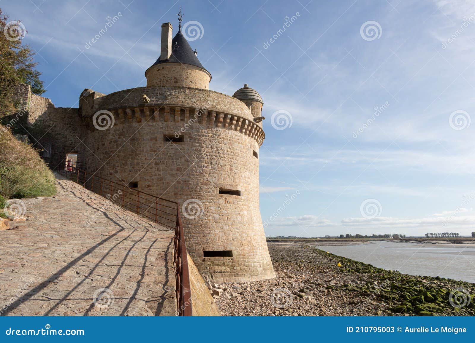 Tower in the Ramparts of Mont Saint-Michel Stock Image - Image of ...