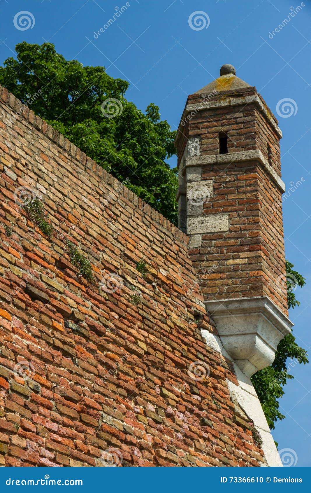 Tower on the ramparts stock photo. Image of backgrounds - 73366610