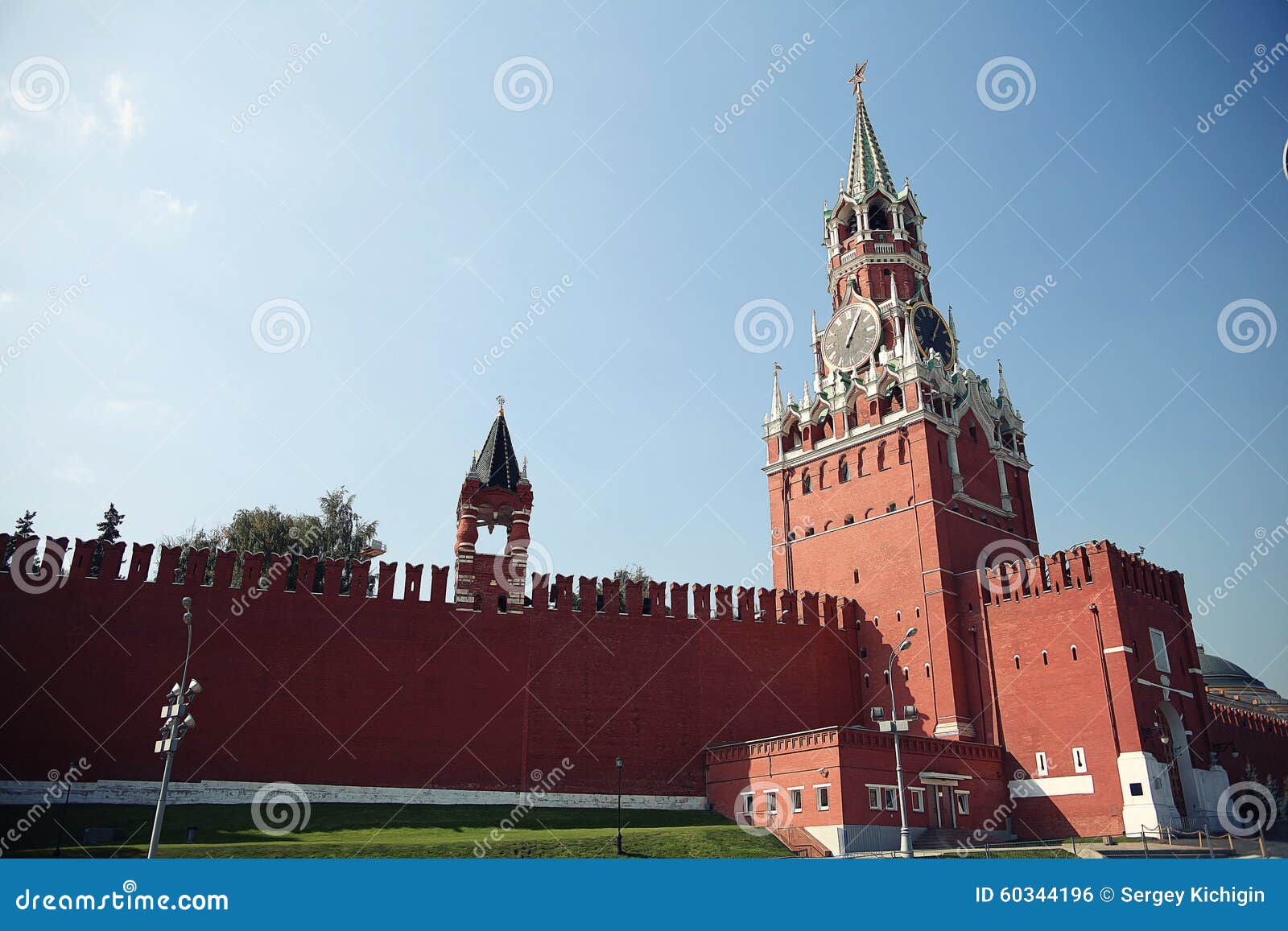 Tower on Red Square in Moscow Stock Photo - Image of season, clock ...