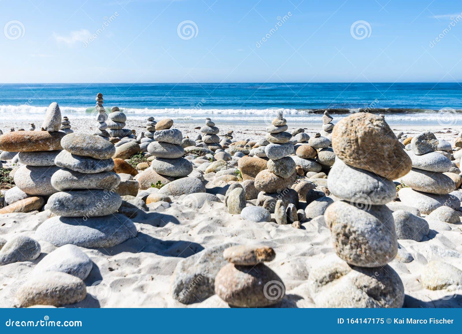 Tower of Rocks on the Beach Stock Image - Image of travel, wave: 164147175
