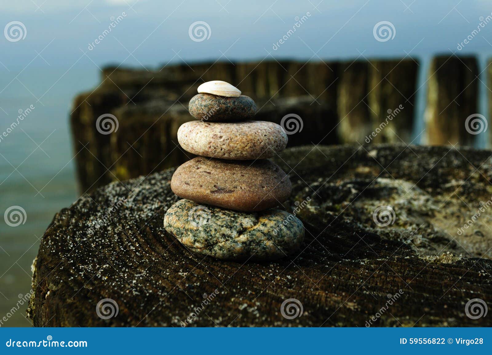 The Tower of Rocks on the Breakwater 12 Stock Photo - Image of sand ...